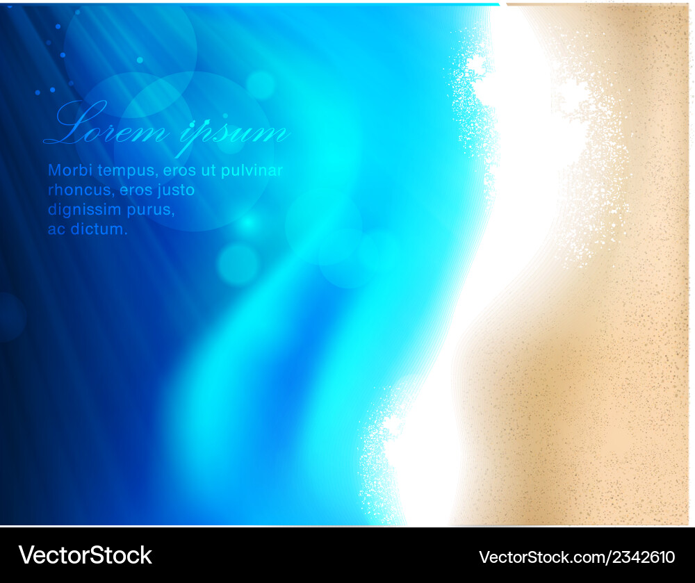 Azure beach Royalty Free Vector Image - VectorStock