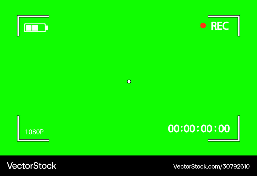 Chroma key modern digital video camera focusing Vector Image