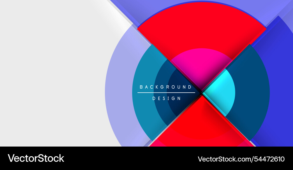 Circle and semi circle geometric background Vector Image