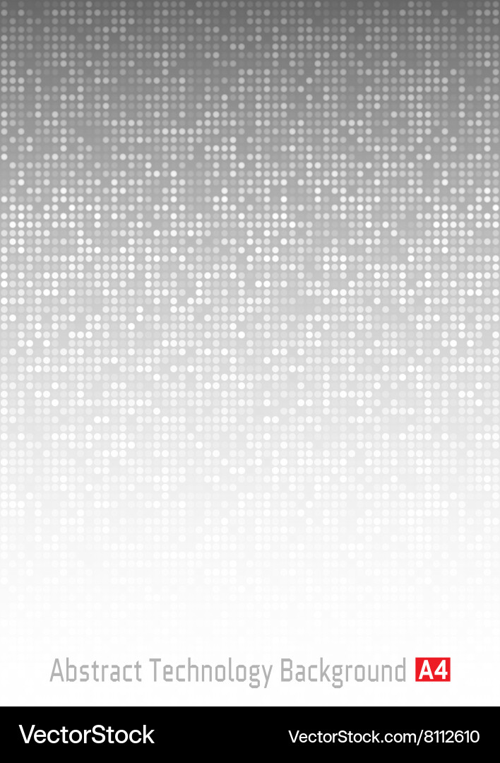 Gray technology background a4 format size Vector Image