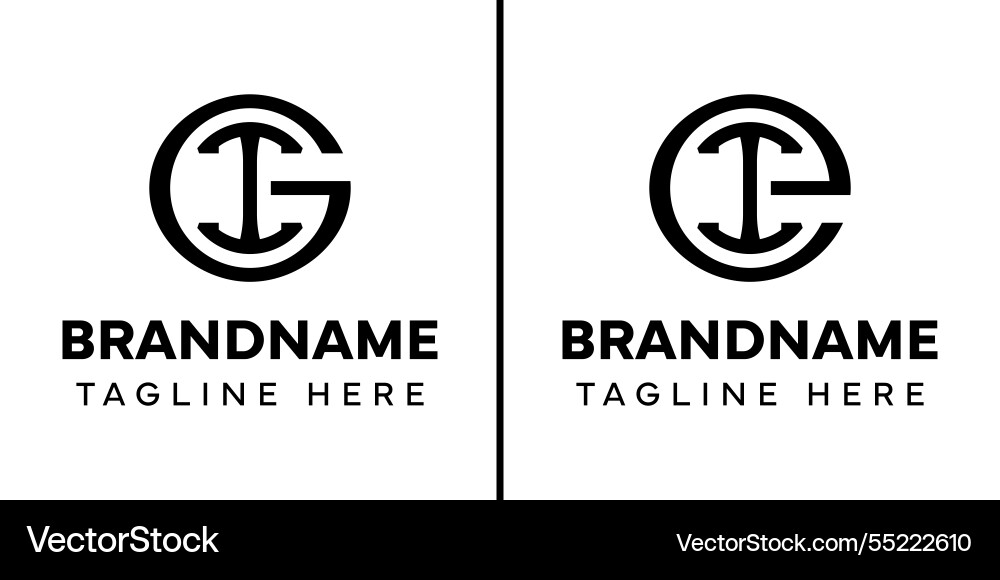 Buchstaben gi und ei Monogramm-Logo für jede Vektorbild