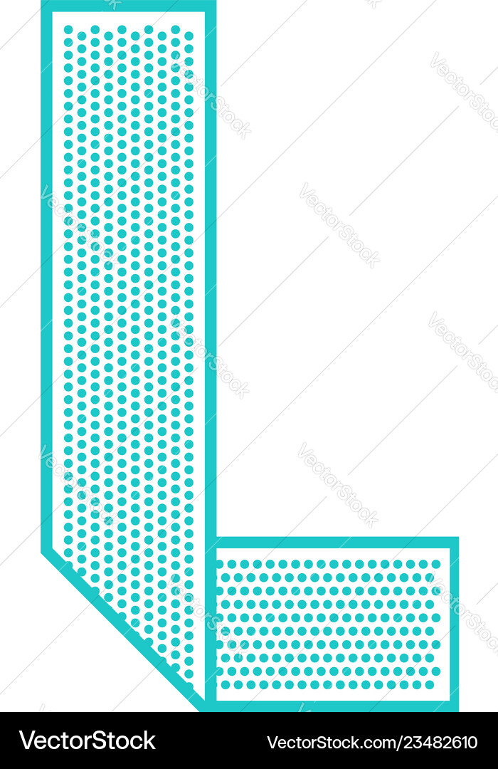 Perforated Letter L Royalty Free Vector Image - VectorStock