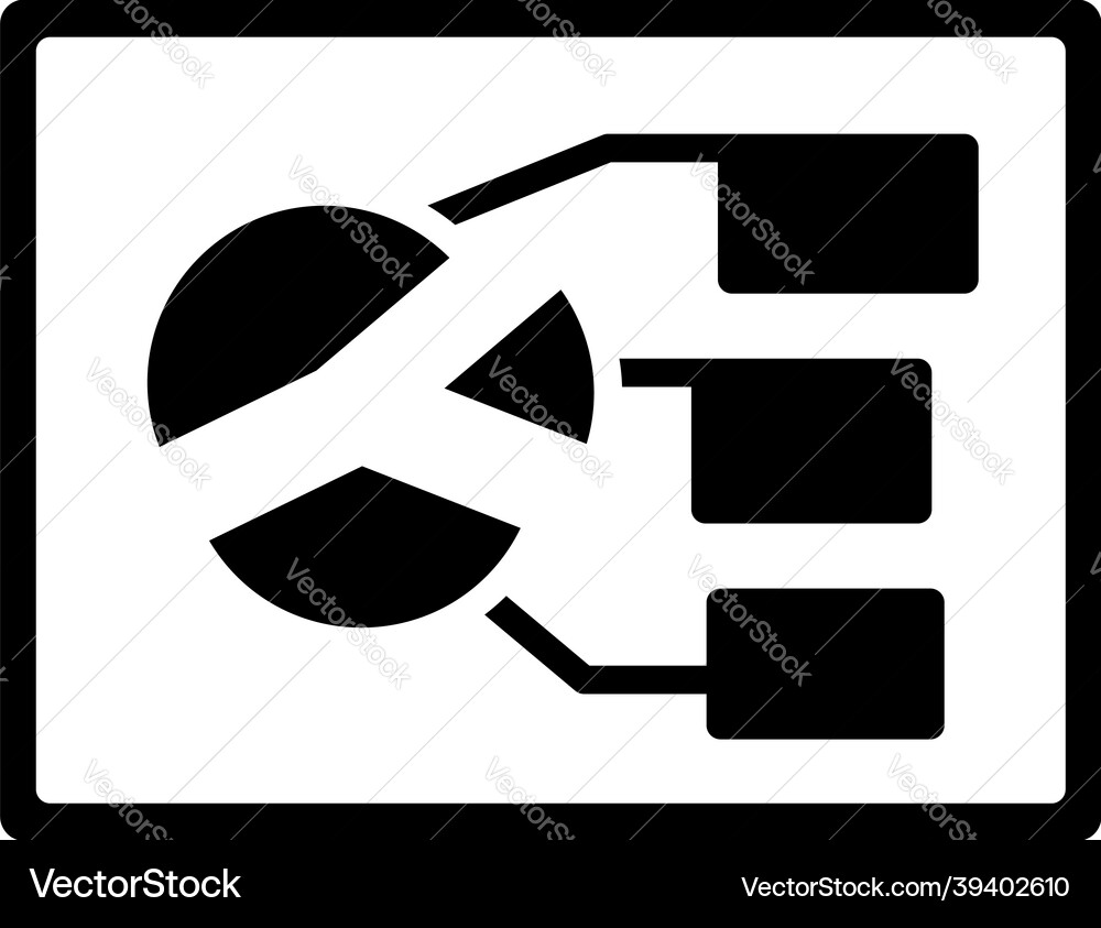 Tablet with analytics diagram icon Royalty Free Vector Image