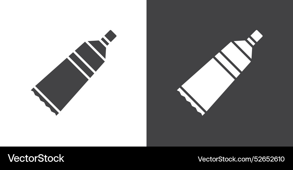 Toothpaste tube icon thin line set Royalty Free Vector Image