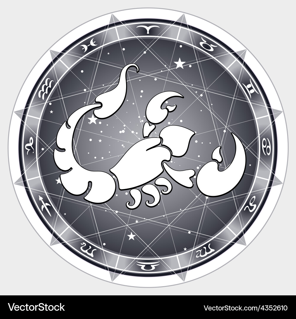 Zodiac sign scorpio Royalty Free Vector Image - VectorStock