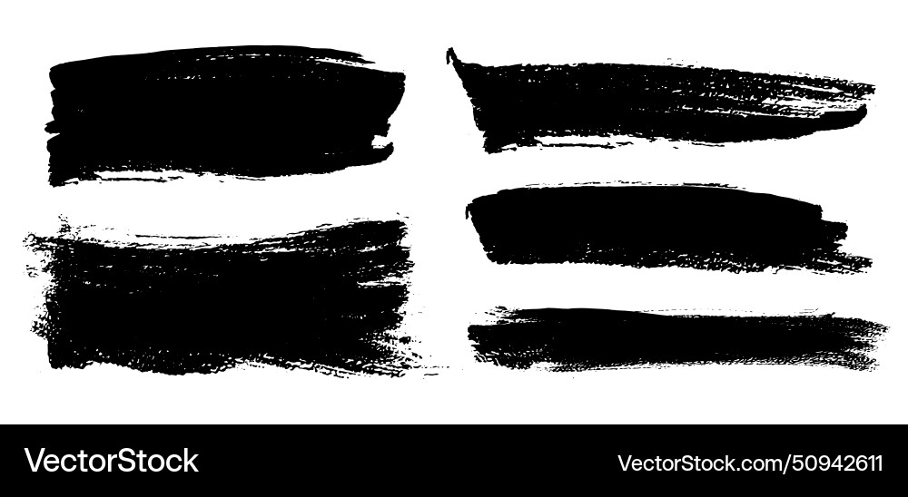 Brush strokes rectangular painted objects Vector Image