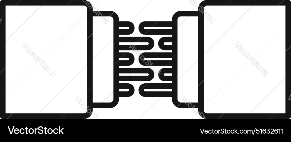 Fiber optic cable connecting showing data Vector Image