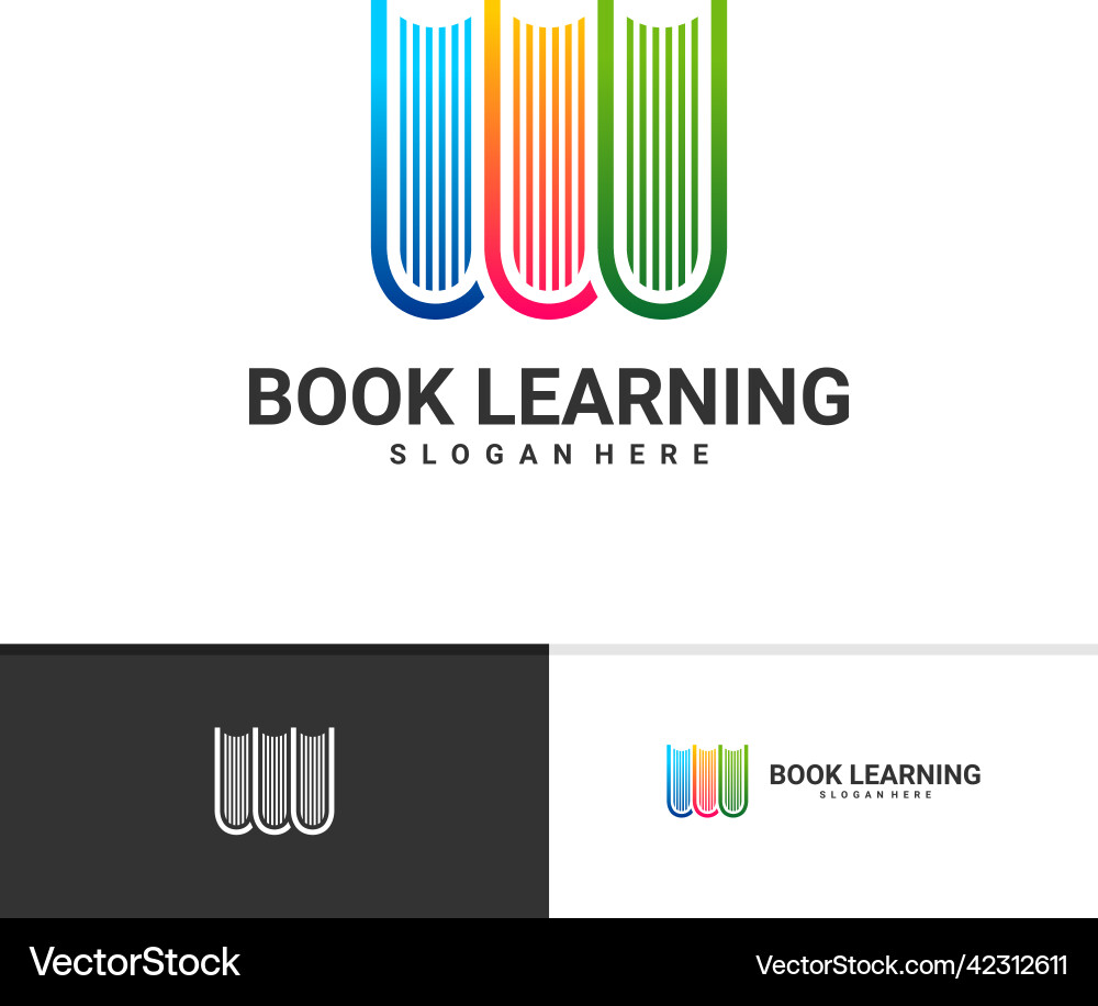 Buch Logo Vorlage kreativ Lizenzfreies Vektorbild