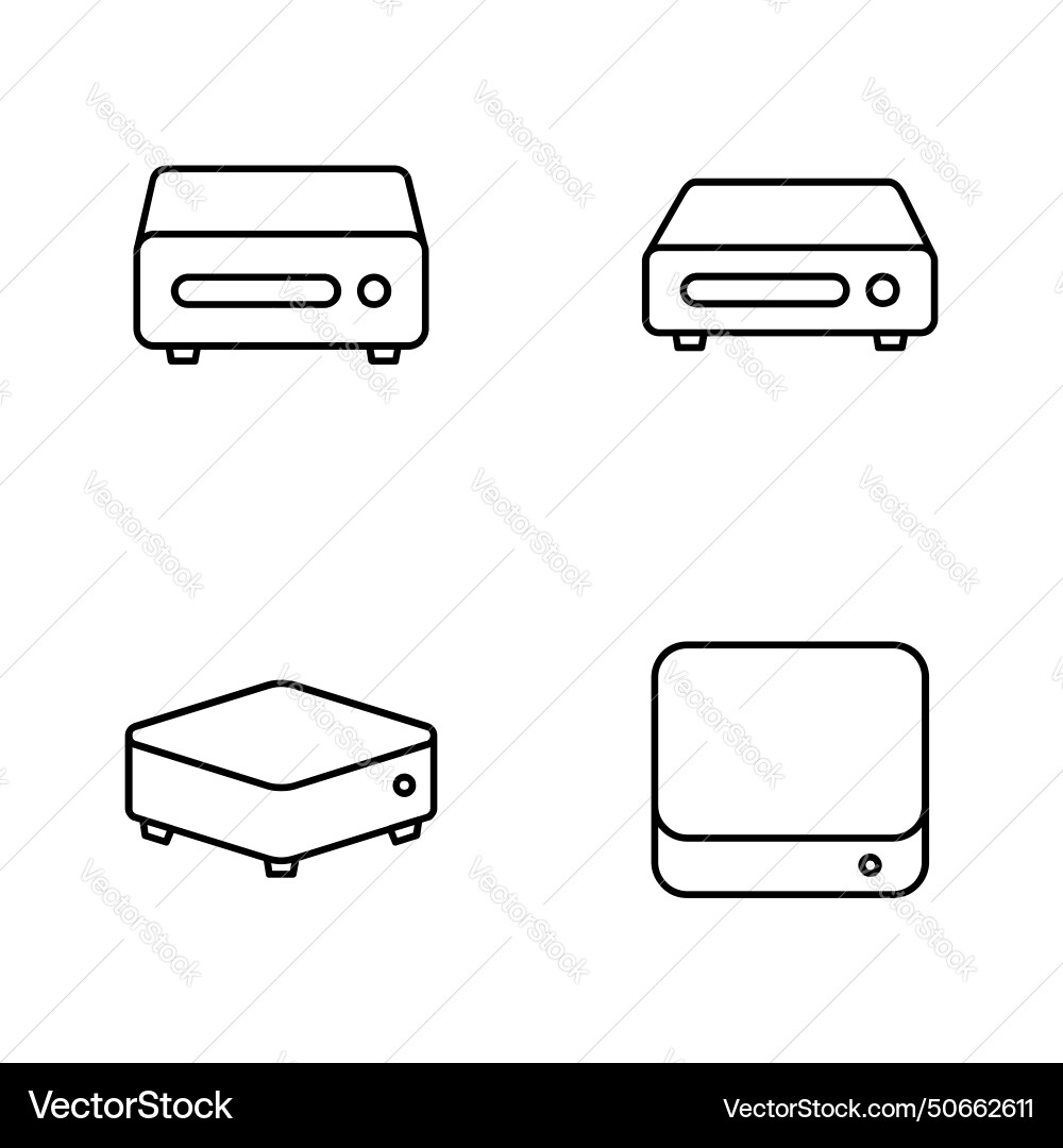 Mini pc line icon design Royalty Free Vector Image
