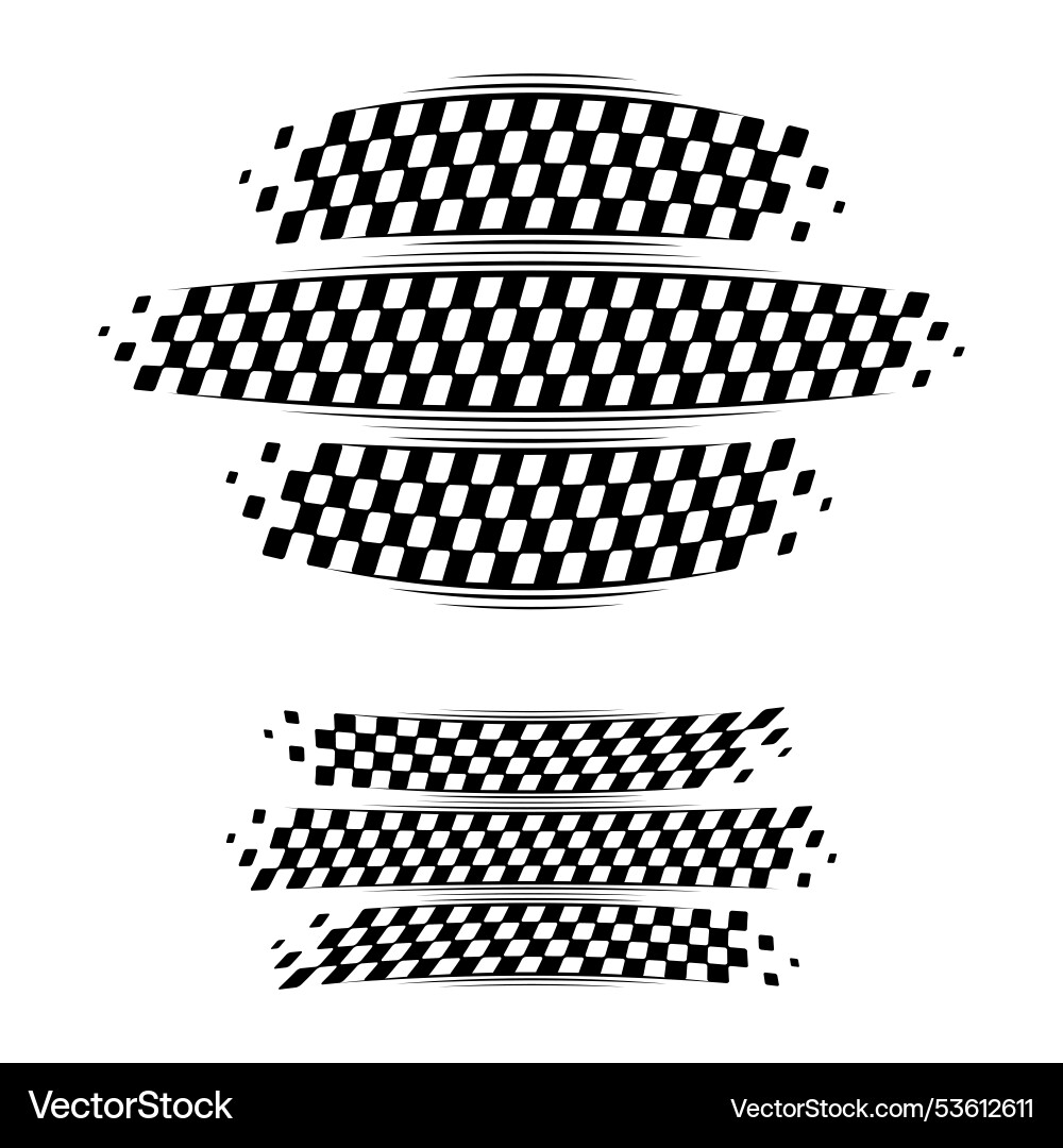Racing checkered black frames Royalty Free Vector Image