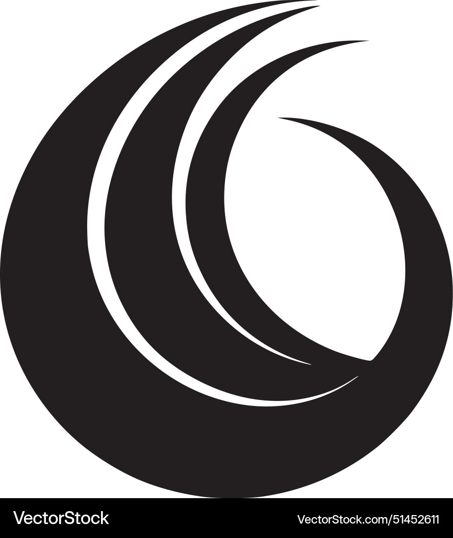 Water - minimalist and simple silhouette Vector Image