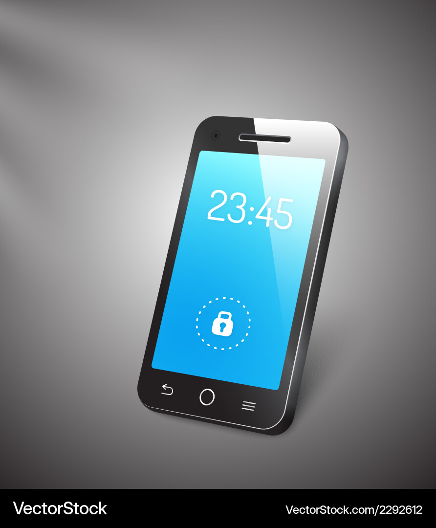 3d mobile phone Royalty Free Vector Image - VectorStock