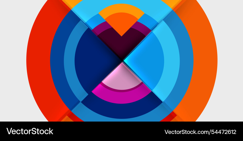 Circle and semi geometric background Royalty Free Vector