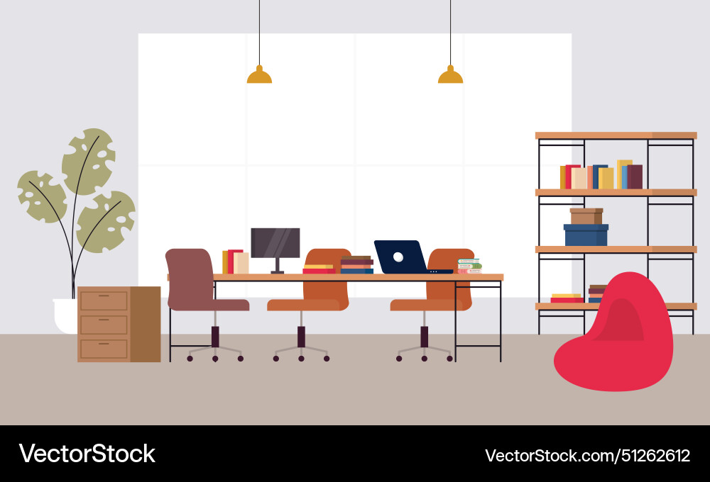Creative and modern workplace Royalty Free Vector Image
