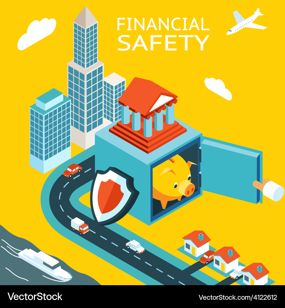 Financial safety and money making Royalty Free Vector Image