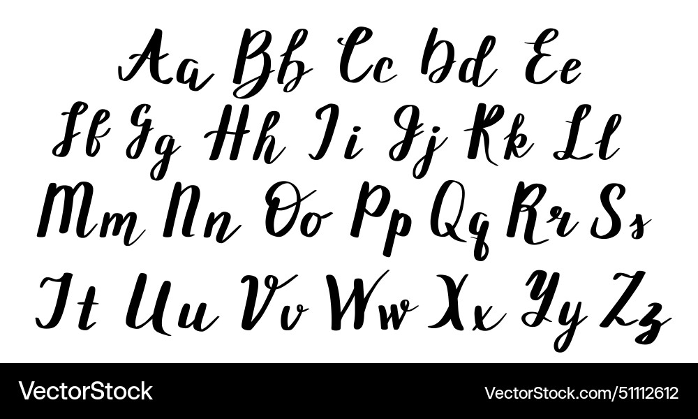 Hand drawn alphabet with capital letters Vector Image