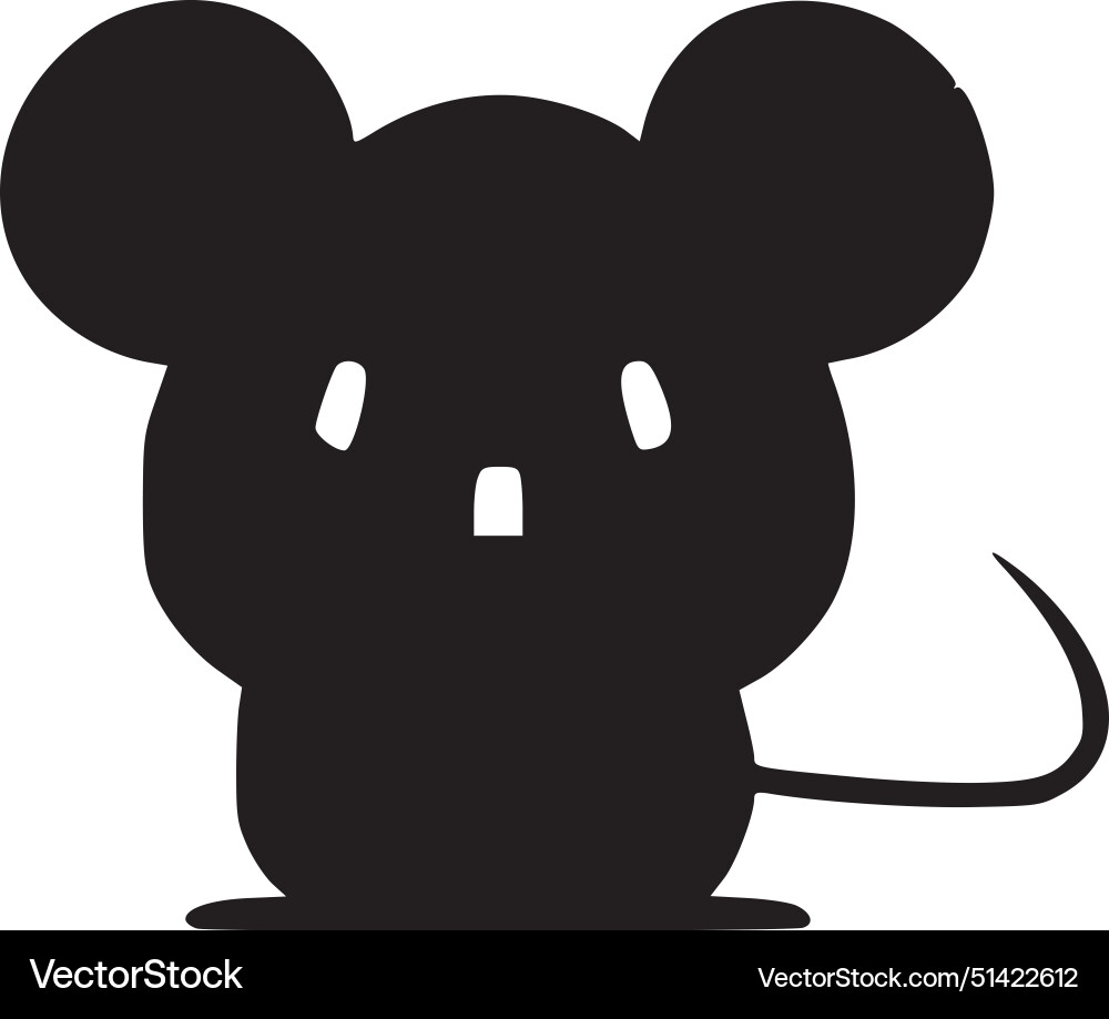 Mouse - black and white isolated icon Royalty Free Vector