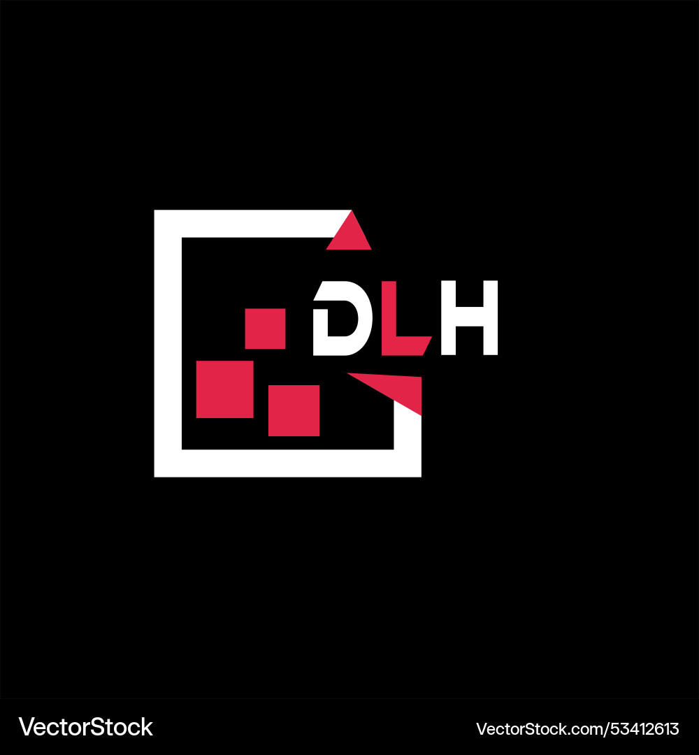 Dh creative minimalist letter logo dh unique Vector Image