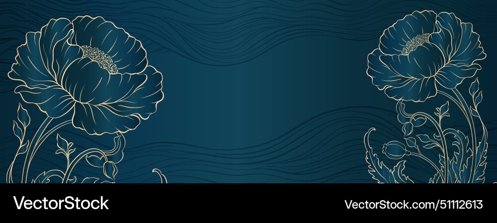 Elegant prestigious background template with peony