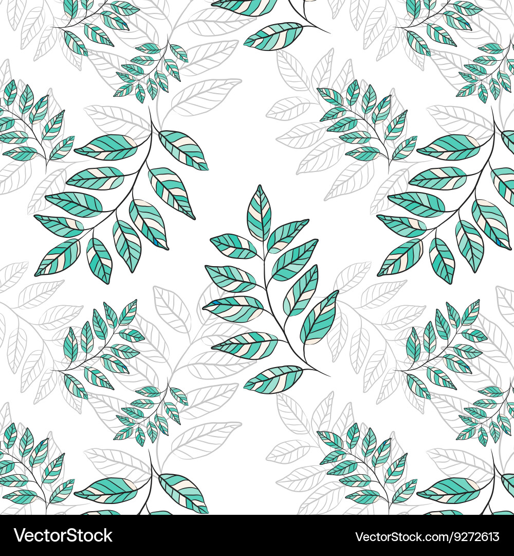 Green Leaf Pattern Royalty Free Vector Image - VectorStock
