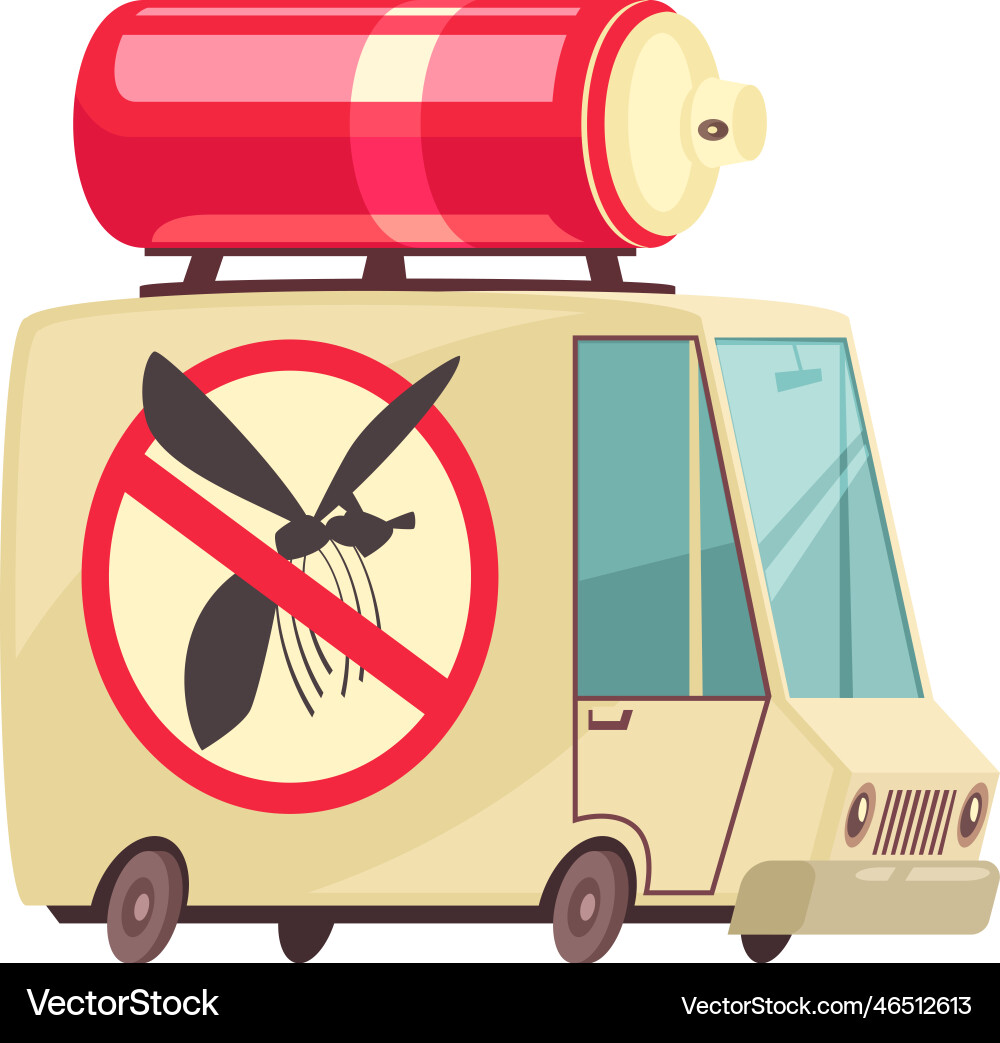 Pest control van Royalty Free Vector Image - VectorStock