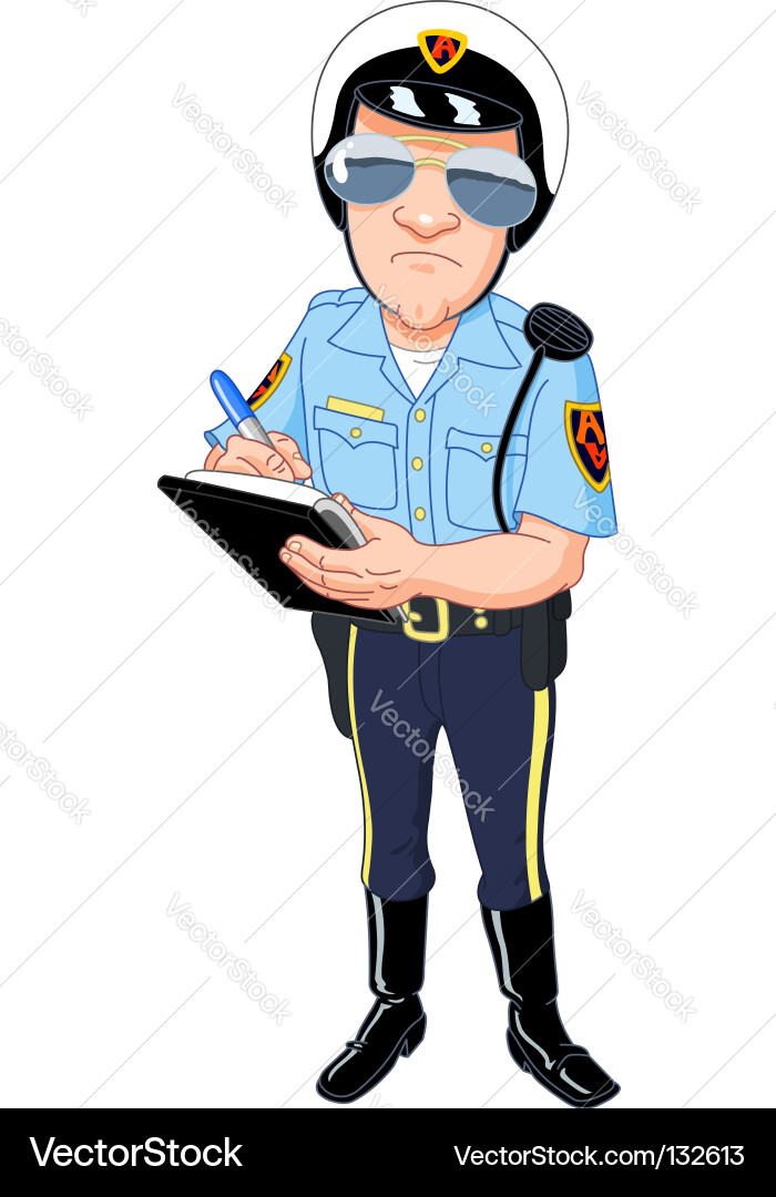Policeman Royalty Free Vector Image - VectorStock