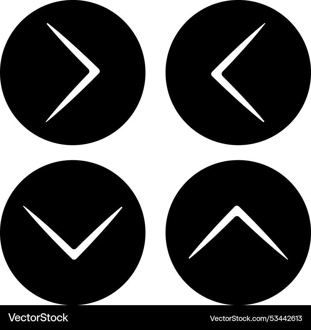 Right arrow icon left down Royalty Free Vector Image