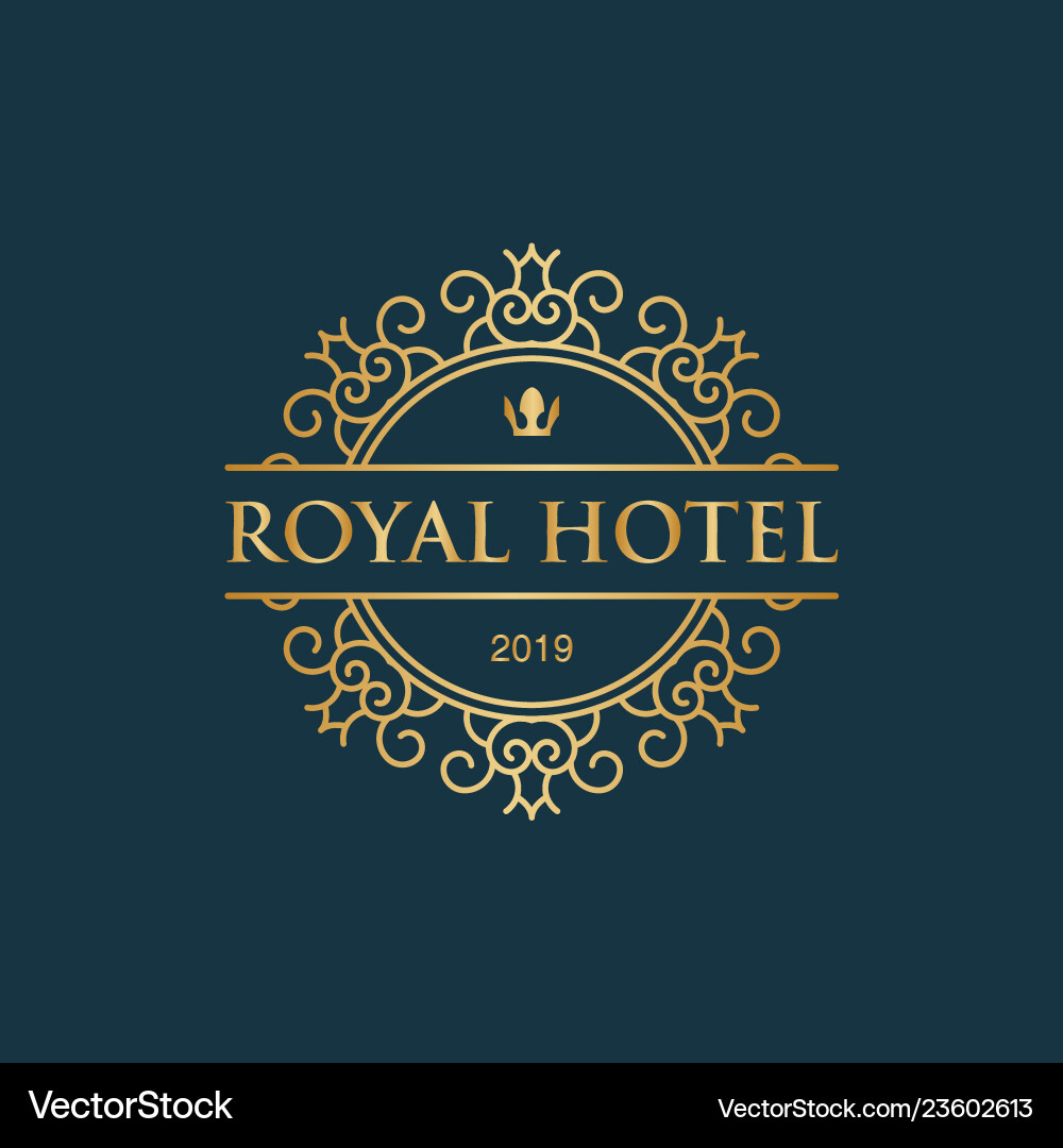 Royal Crown Hotel Logo - Luxury Template – Royalty-Free Vector ...