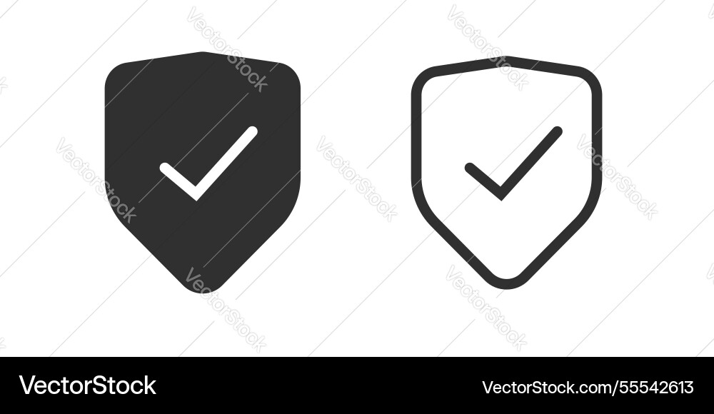 Shield check mark protection guarantee icon Vector Image