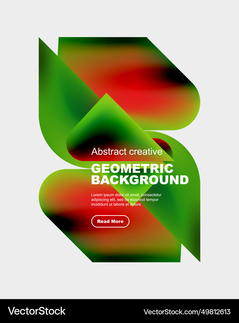 Square and triangle design with fluid gradients Vector Image