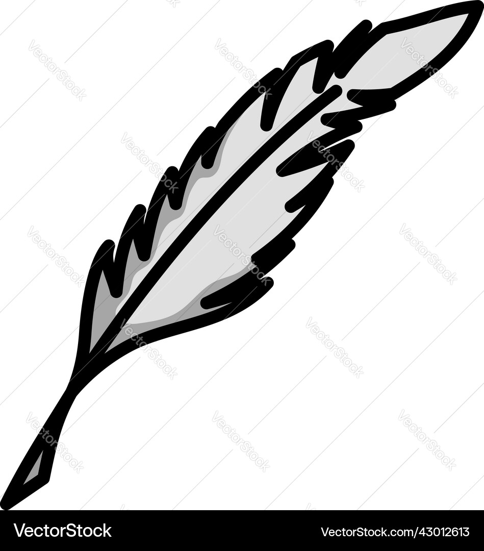 Writing feather icon Royalty Free Vector Image