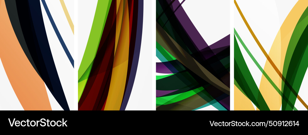 Abstract colorful wave posters for wallpaper Vector Image