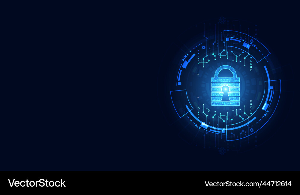 Abstract technology cyber security privacy Vector Image