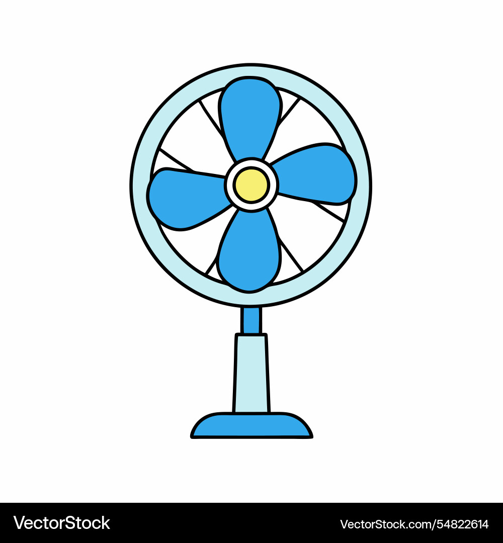 Electric fan art Royalty Free Vector Image - VectorStock