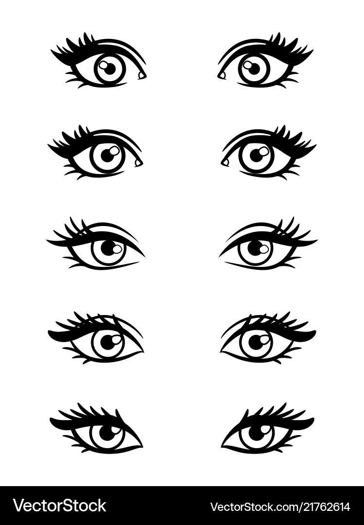 Female Eyes - Close-up Royalty Free Vector Image