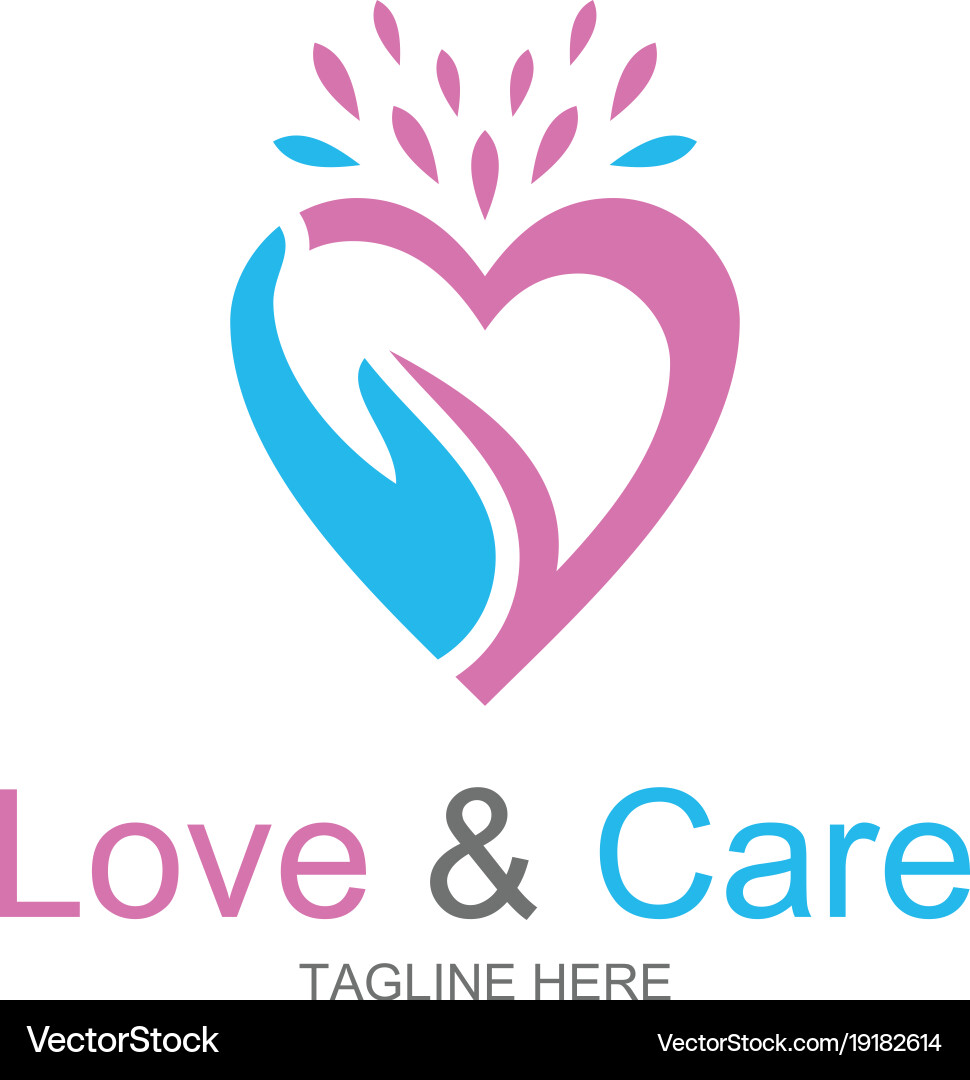 Love and care logo Royalty Free Vector Image - VectorStock