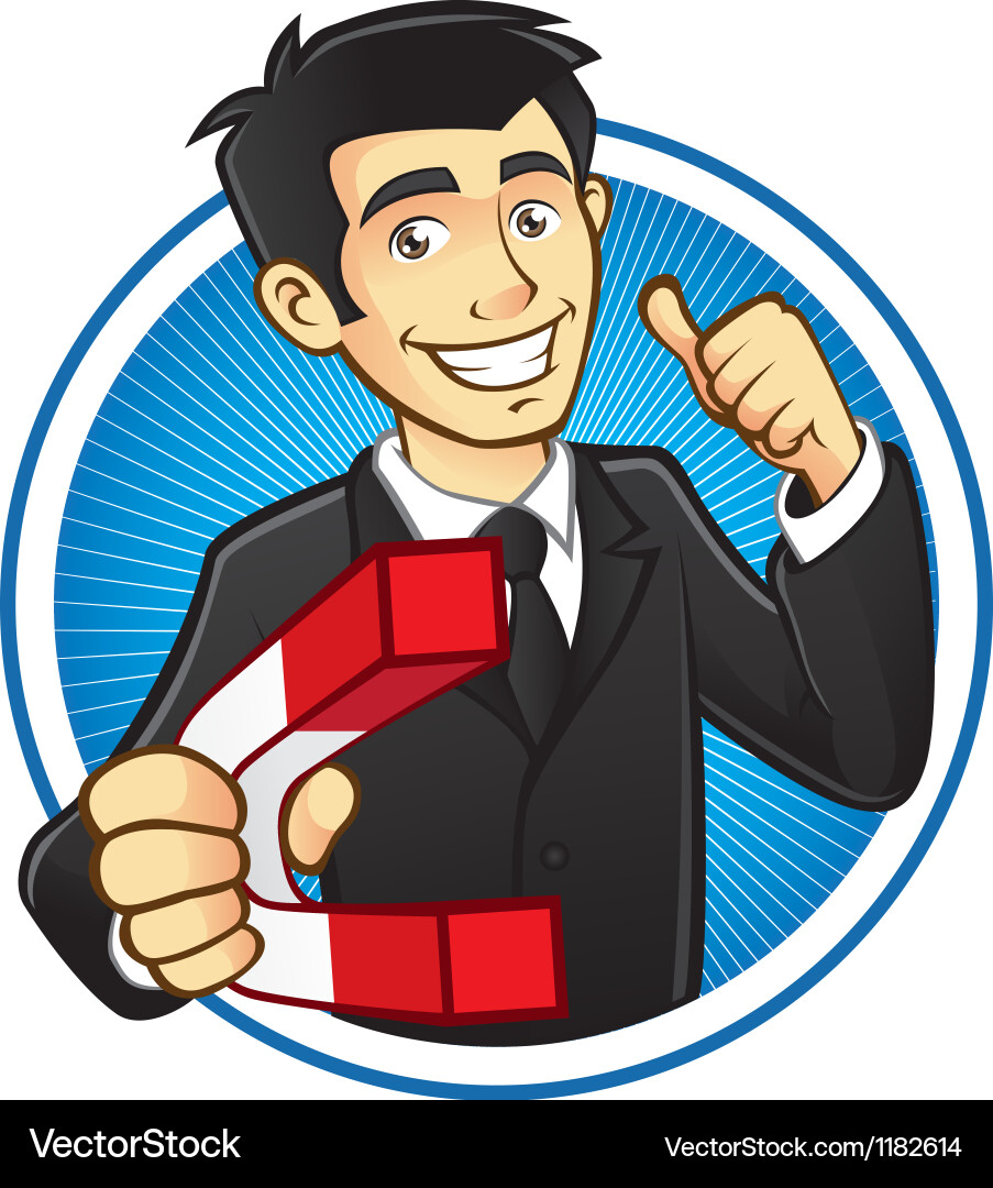 Magnetic man Royalty Free Vector Image - VectorStock