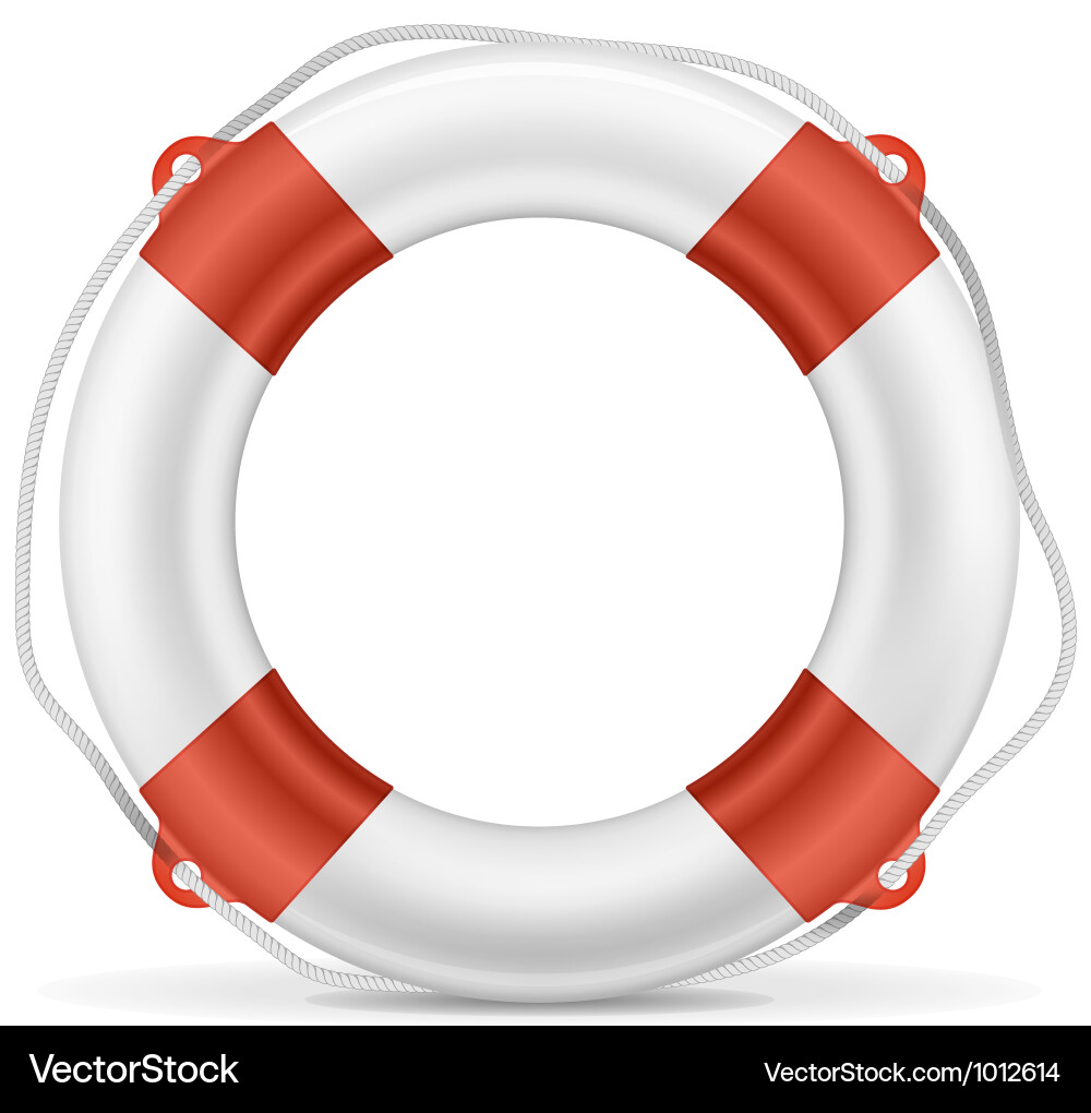 White Lifebuoy Rescue Device Royalty Free Vector Image