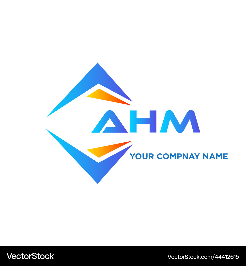 Ahm abstract technology logo design on white Vector Image