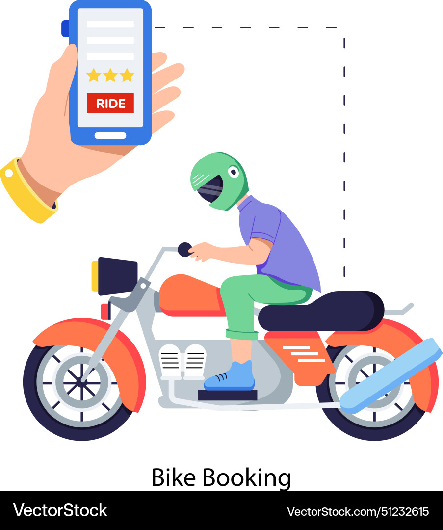 Bike booking Royalty Free Vector Image - VectorStock