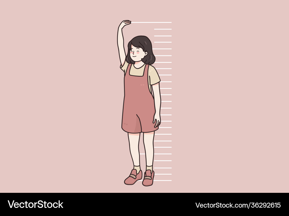 Children growing height body concept Royalty Free Vector