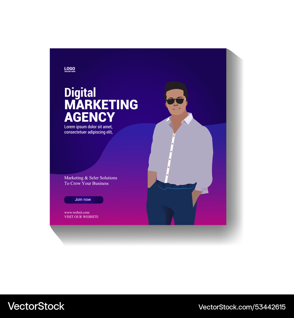Digital marketing agency Royalty Free Vector Image