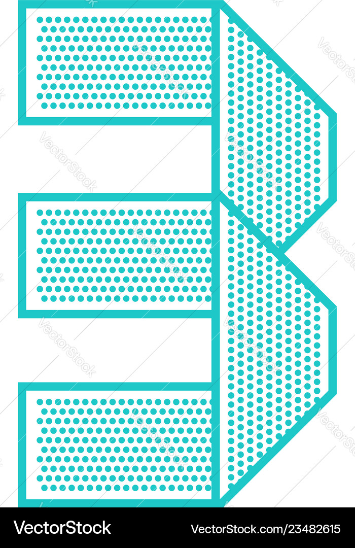 Flat perforate font Royalty Free Vector Image - VectorStock