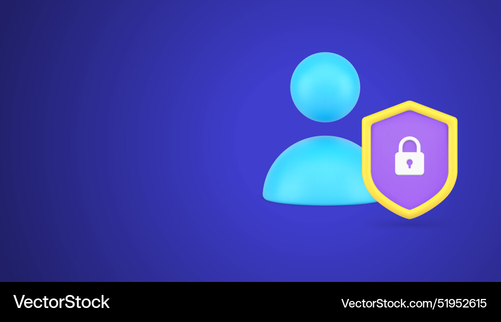 Personal account data privacy safety storage Vector Image