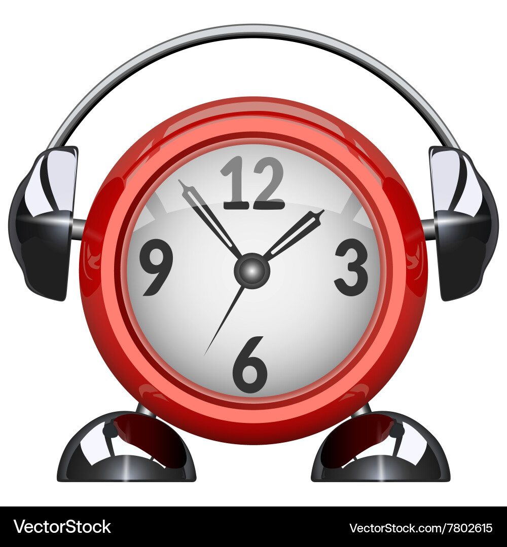 Red alarm clock Royalty Free Vector Image - VectorStock
