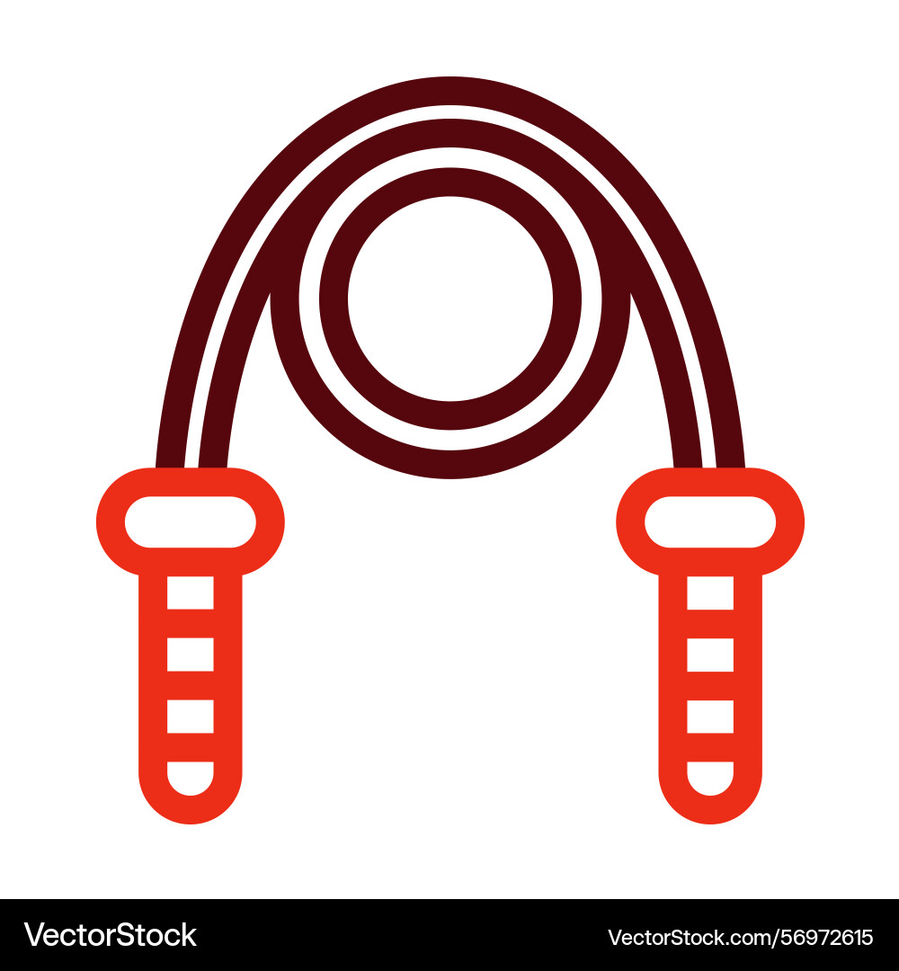 Skipping rope thick line two color icons Vector Image