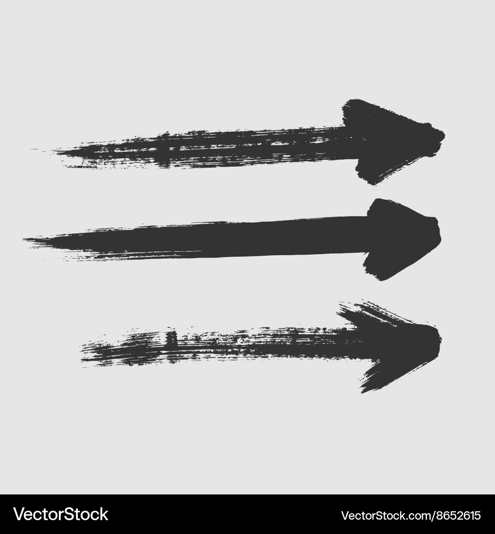 Three arrows directed to the right on a white Vector Image