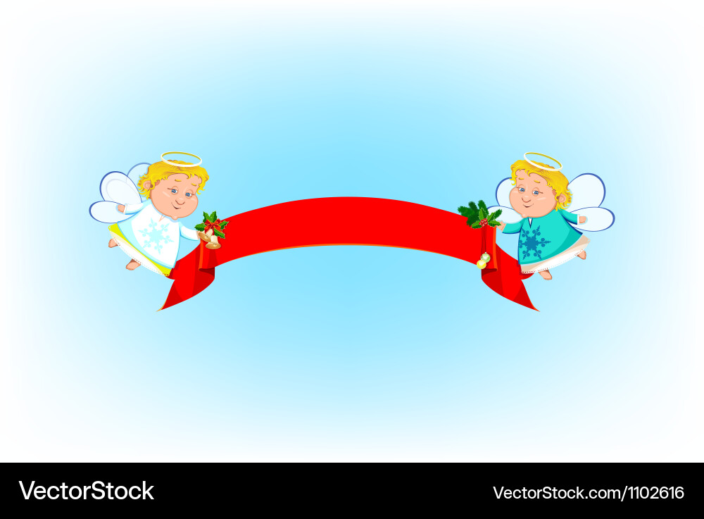 Angel banner Royalty Free Vector Image - VectorStock