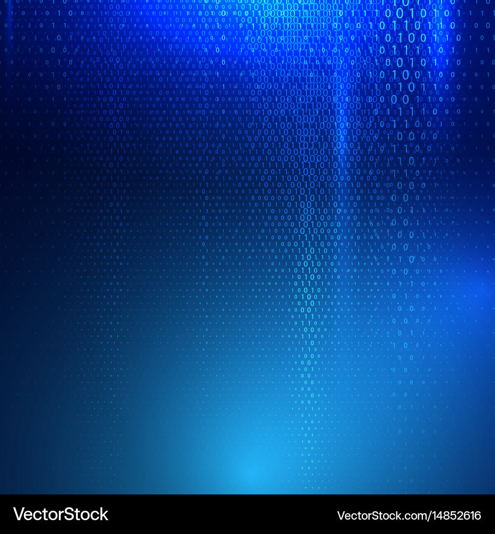 Binary code techno background Royalty Free Vector Image