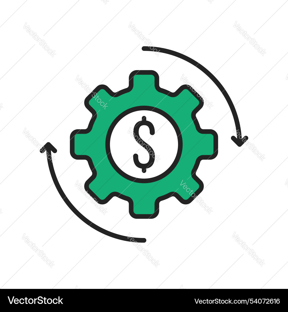 Financial Efficiency & Cost Optimization Vector Image